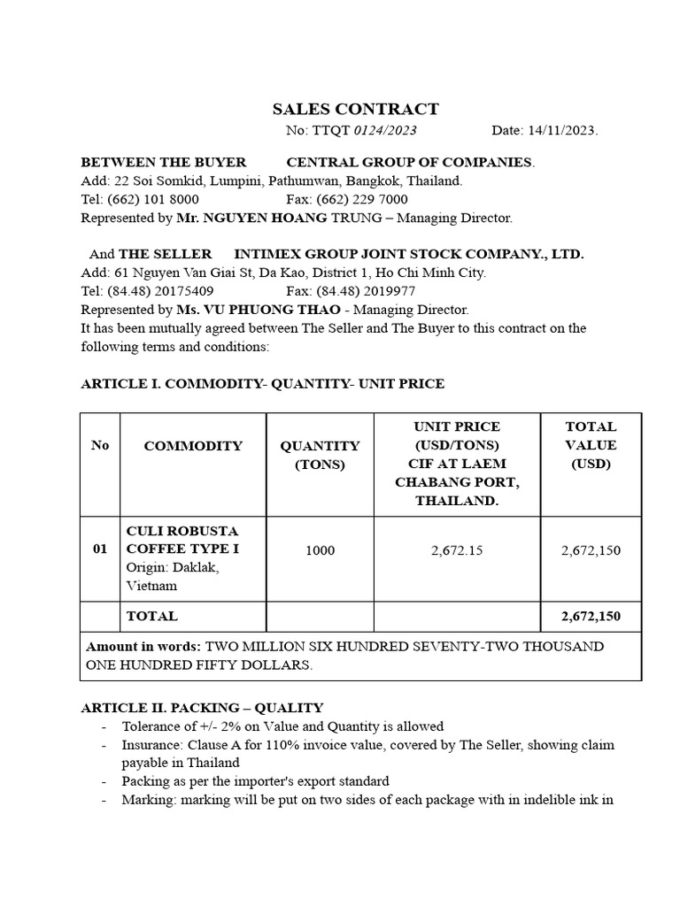 Sales-contract (2) | PDF | Business Law | Business