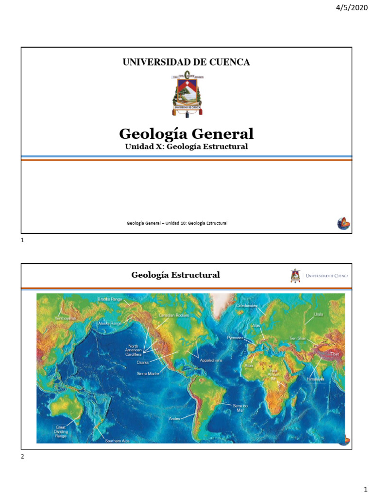 GEO_U11 Estructuras Geológicas Parte 1 | PDF | Deformación (ingeniería ...