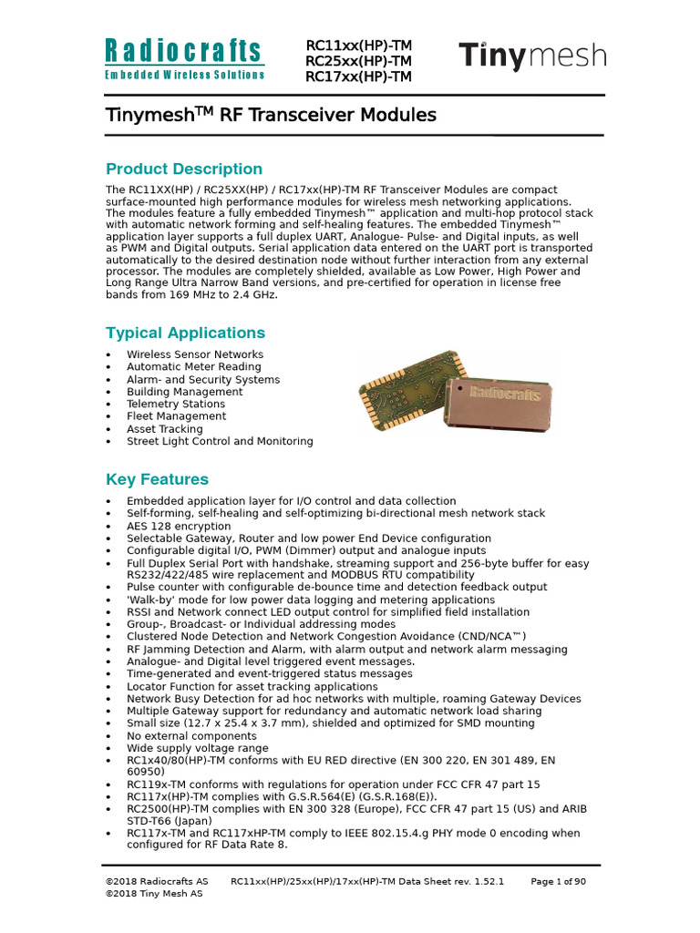 RCXXXXHP-TM Data Sheet | PDF | Computer Network | Routing