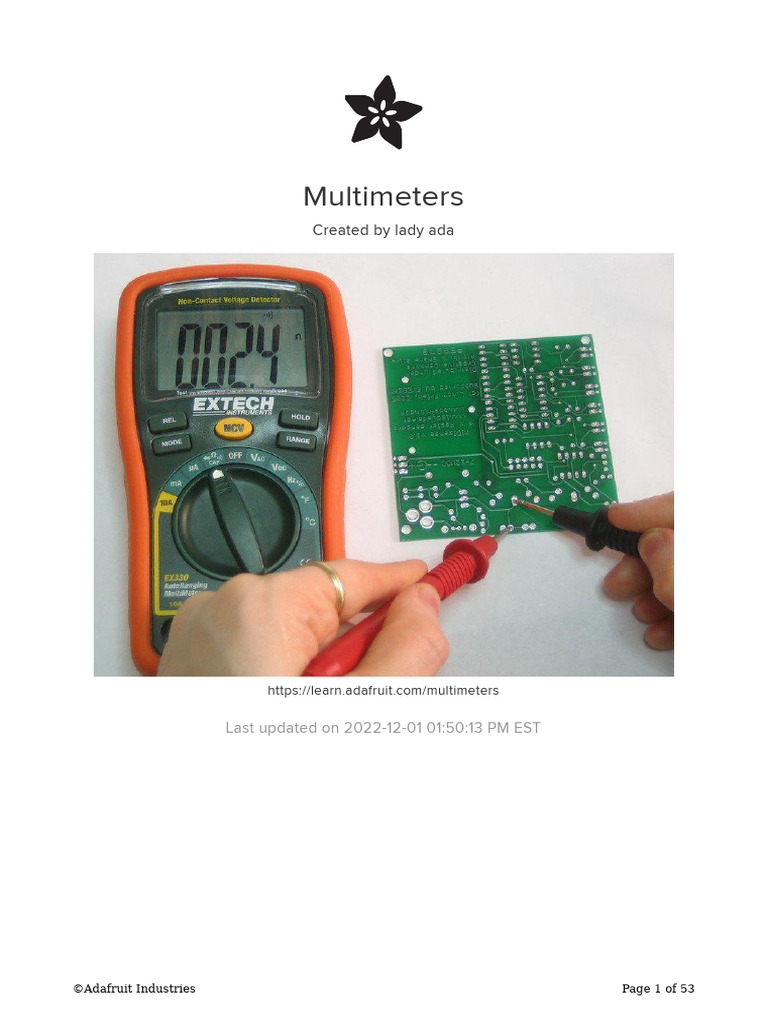 Multimeters | PDF | Power Supply | Resistor