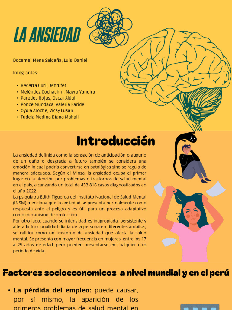 Ansiedad y Depresion-Traba - Grupal 1 | PDF | Ansiedad | Trastorno mental