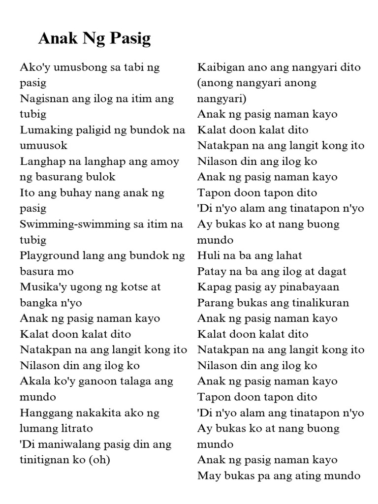 Anak NG Pasig | PDF