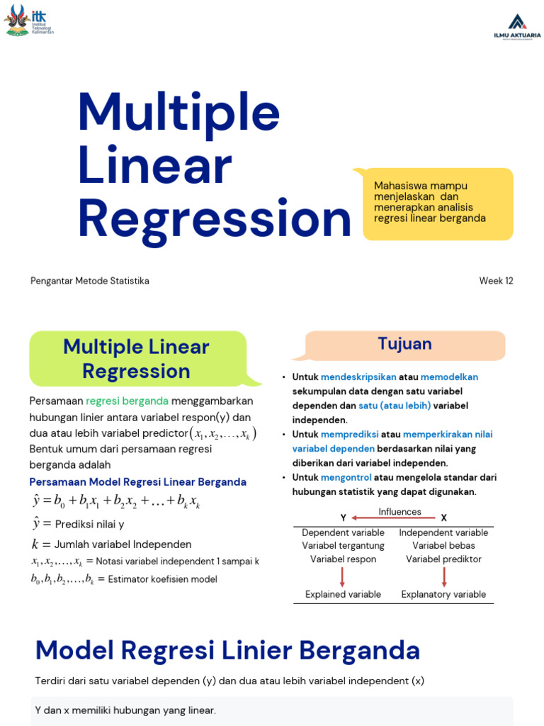 Regresi Linear Berganda | PDF