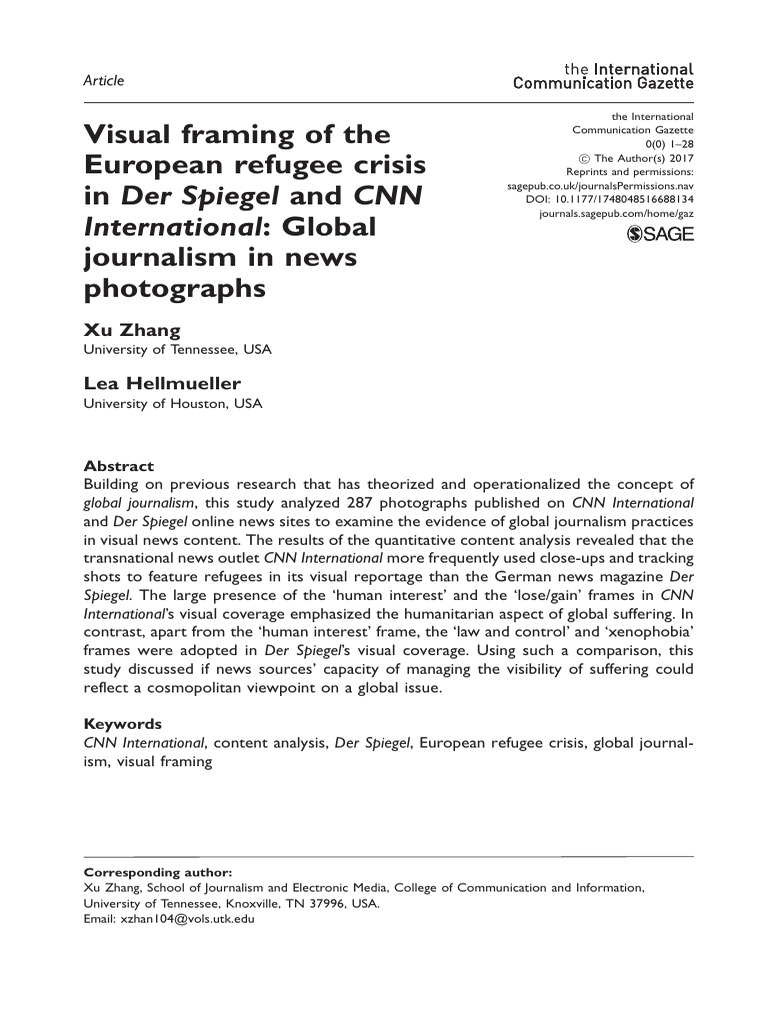 Visual - Framing - of - The - European - Refugee - Crisis CNN | PDF ... Visual - Framing - of - The - European - Refugee - Crisis CNN | PDF ...