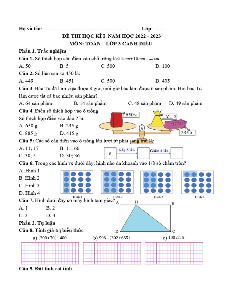 De 1 hk1 Toan3 CD | PDF