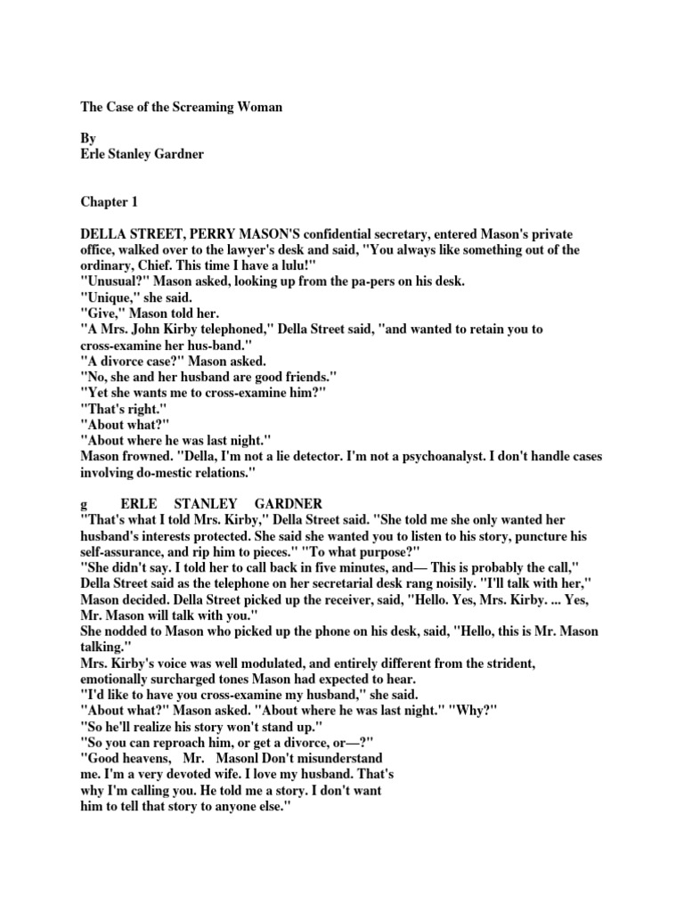 The Case of The Screaming Woman | PDF