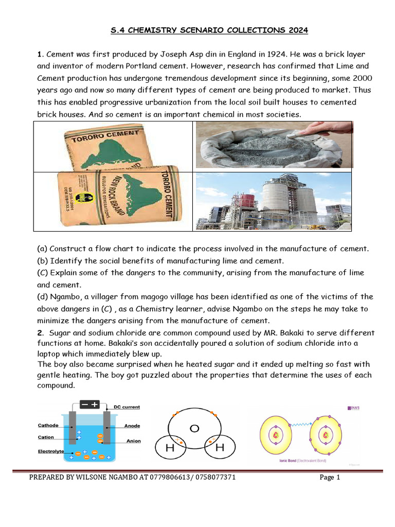 2024 Chemistry Scenario Questions Guide | PDF | Air Pollution | Ph