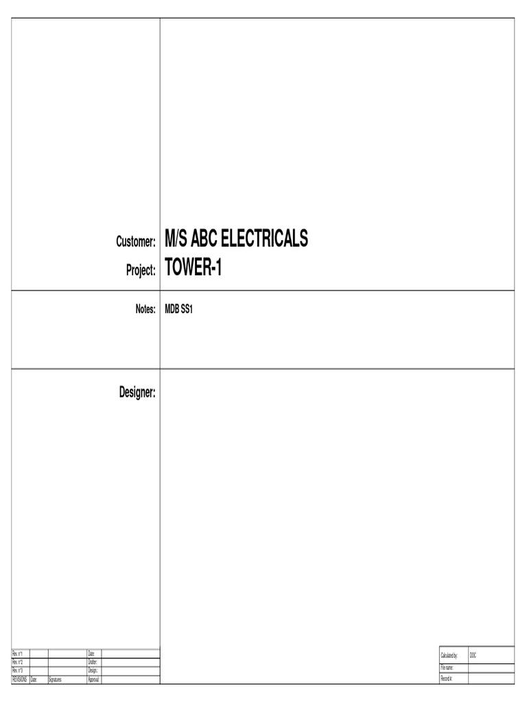 MDB Report With Generator Feeding | PDF