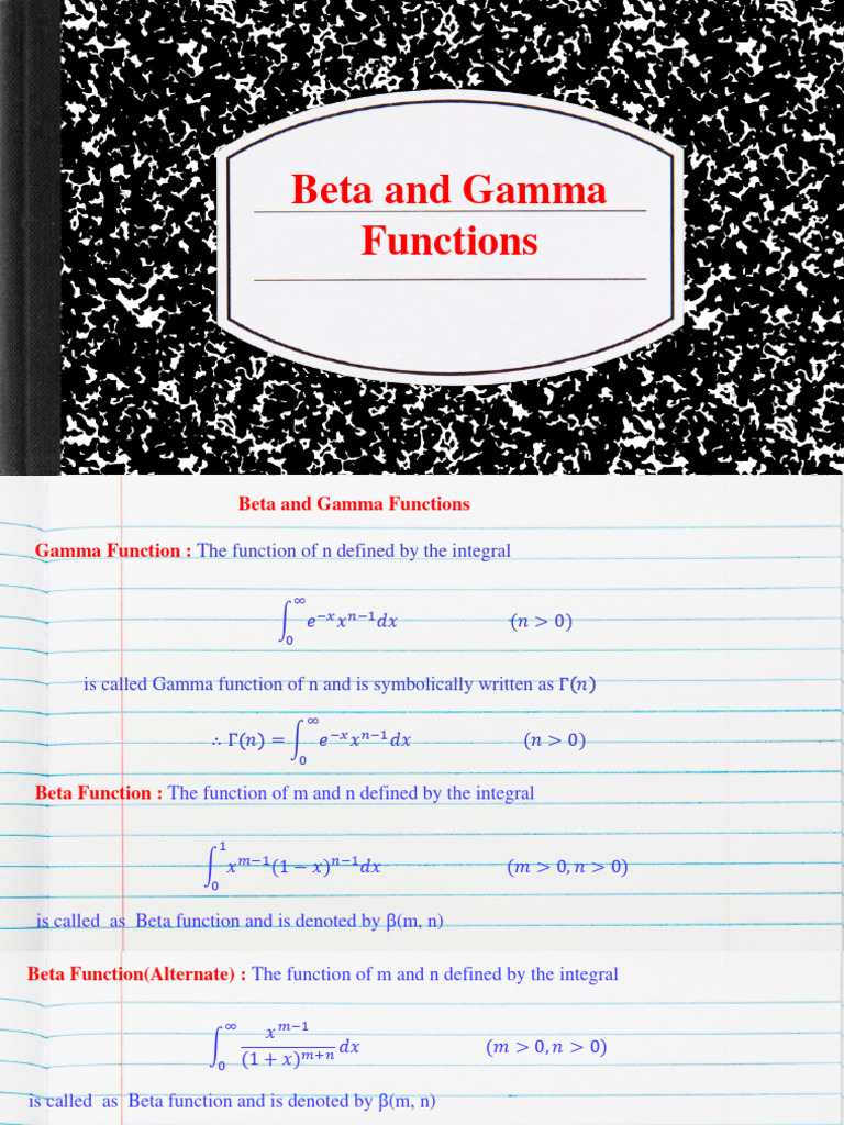 Beta and Gamma Functions | PDF