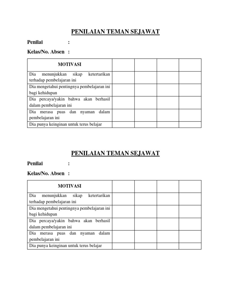 Penilaian Sejawat | PDF | Kesehatan Holistik