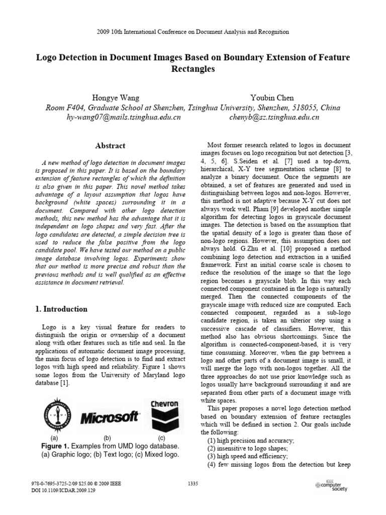 Logo Detection in Document Images Based on Boundary Extension of ...