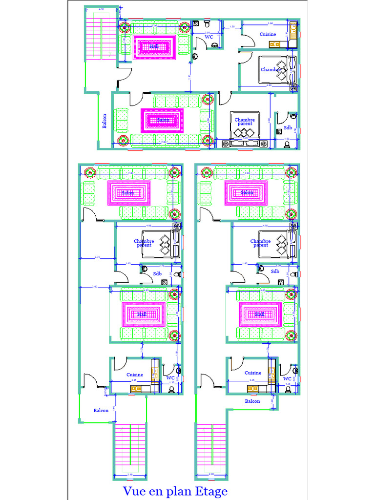 Plan de Plomberie F2 avec Cotation | PDF