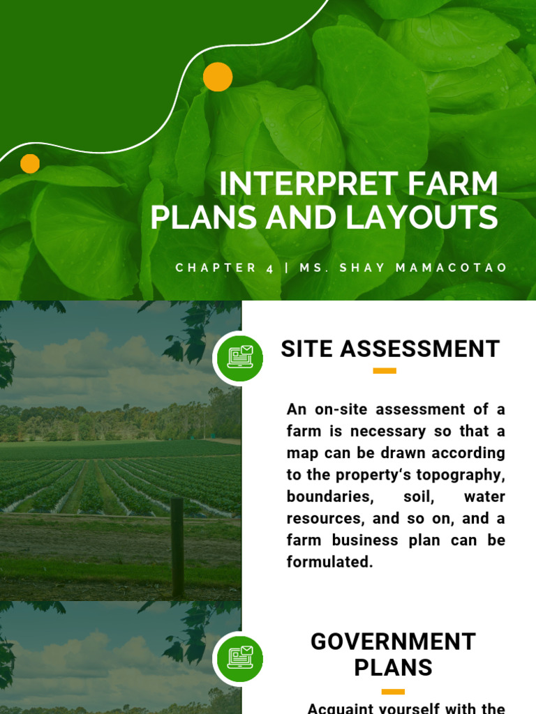 Interpret Farm Plans and Layouts | PDF | Irrigation | Earth Sciences