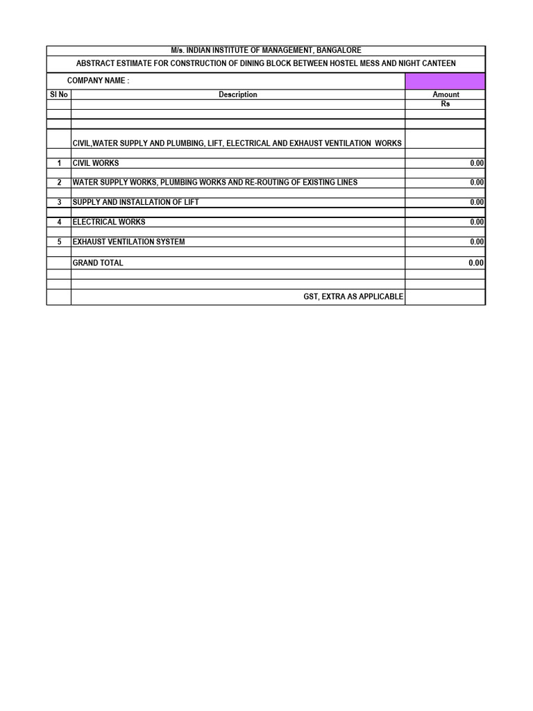 Boq 0 | PDF | Concrete | Structural Steel