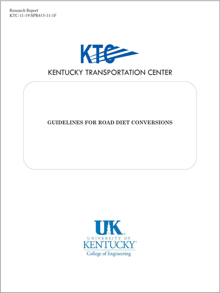 Road Diet Guidelines For Road Diet Conversion Stamatiadis | PDF