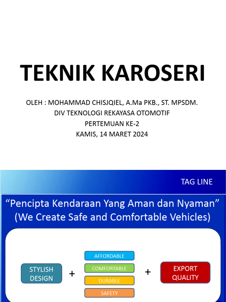 Teknik Karoseri Bus New Armada PERTEMUAN KE 2 | PDF | Door | Bus