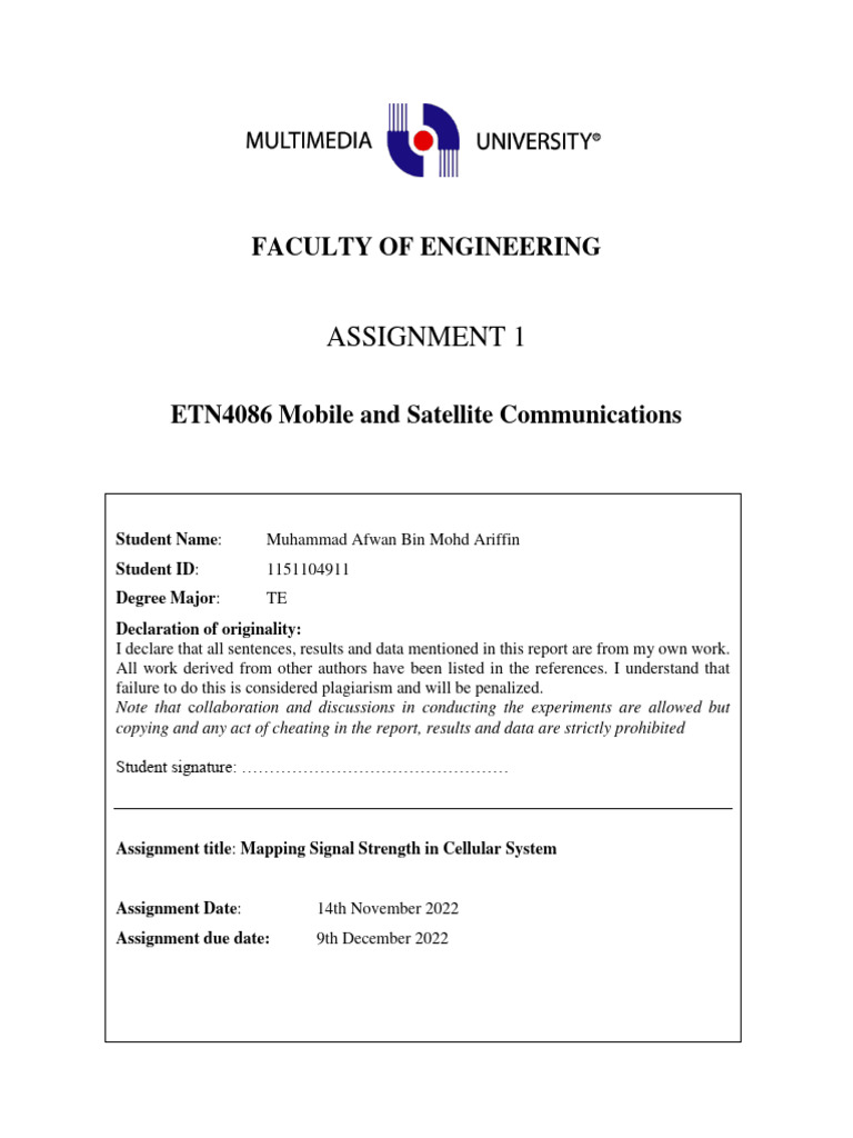Etn4086 Assignment 1 Afwan 1151104911 Te | PDF | Mobile Phones | Mobile App