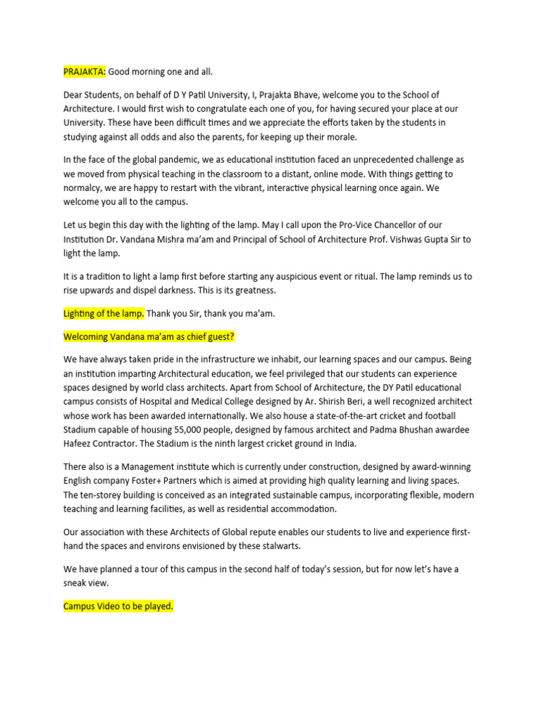 Orientation Script - AY 21-22 | PDF | Career & Growth | Art