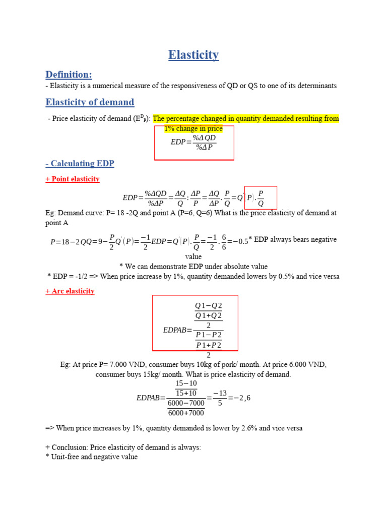 Principles of Microeconomics Chapter 3 - Elasticity | PDF | Demand | Elasticity (Economics)