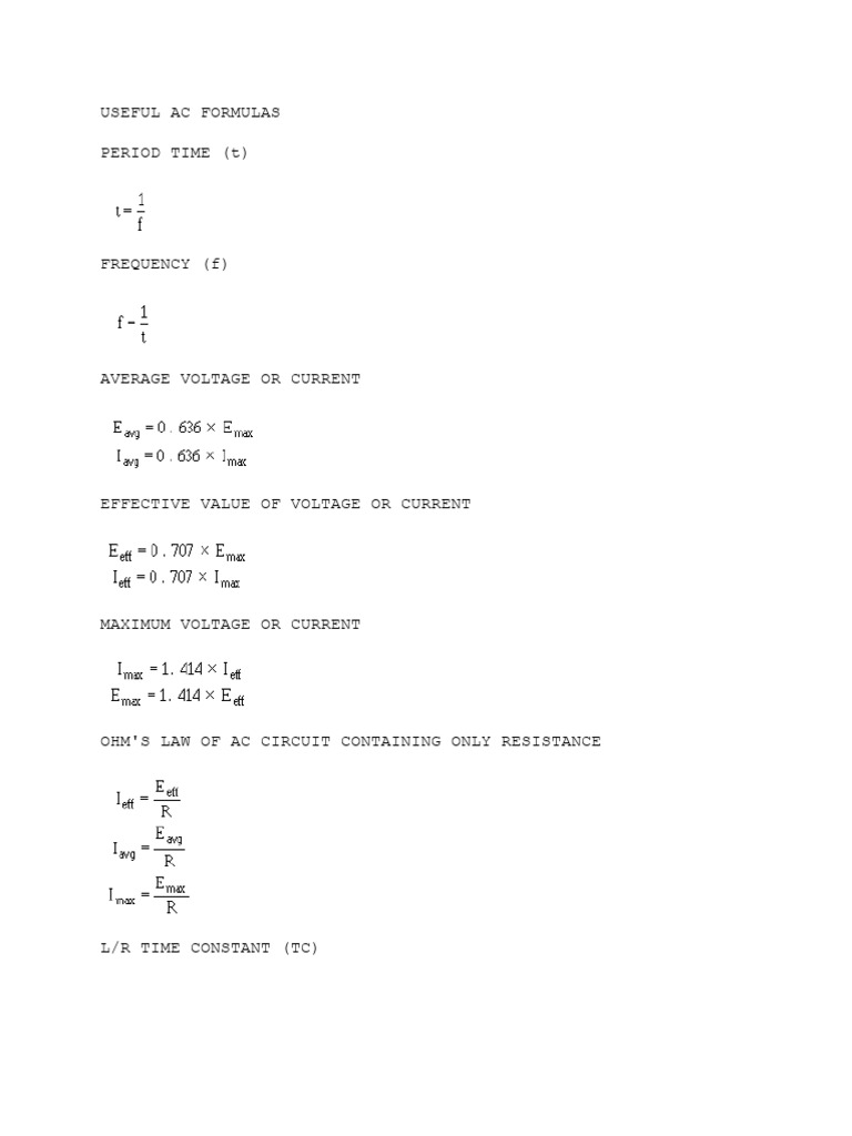 POWER IN AC CIRCUITS 1 Formula | PDF | Trigonometric Functions | Triangle