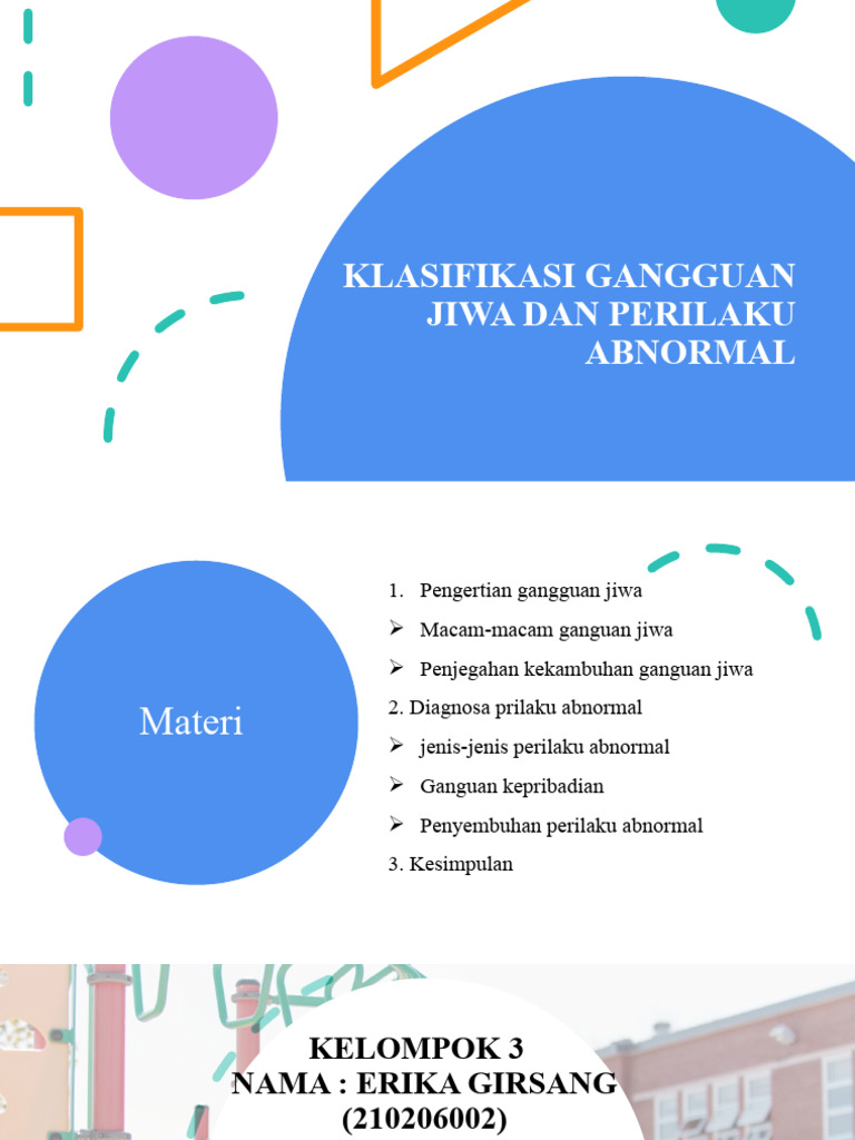 Klasifikasi Gangguan Jiwa Dan Perilaku Abnormal | PDF