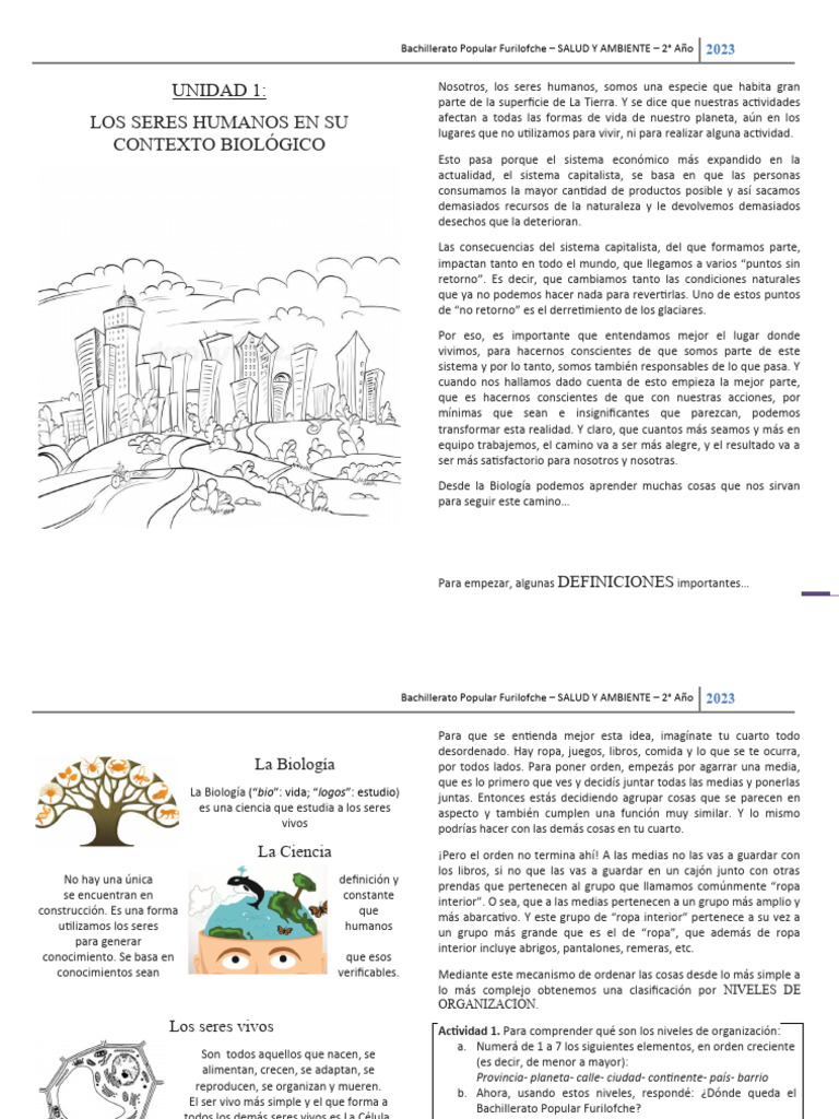 Impacto Humano y Organización Biológica | PDF | Organismos | Ecología