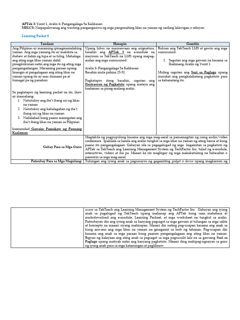 LP 8 - Unit 1 Revised | PDF