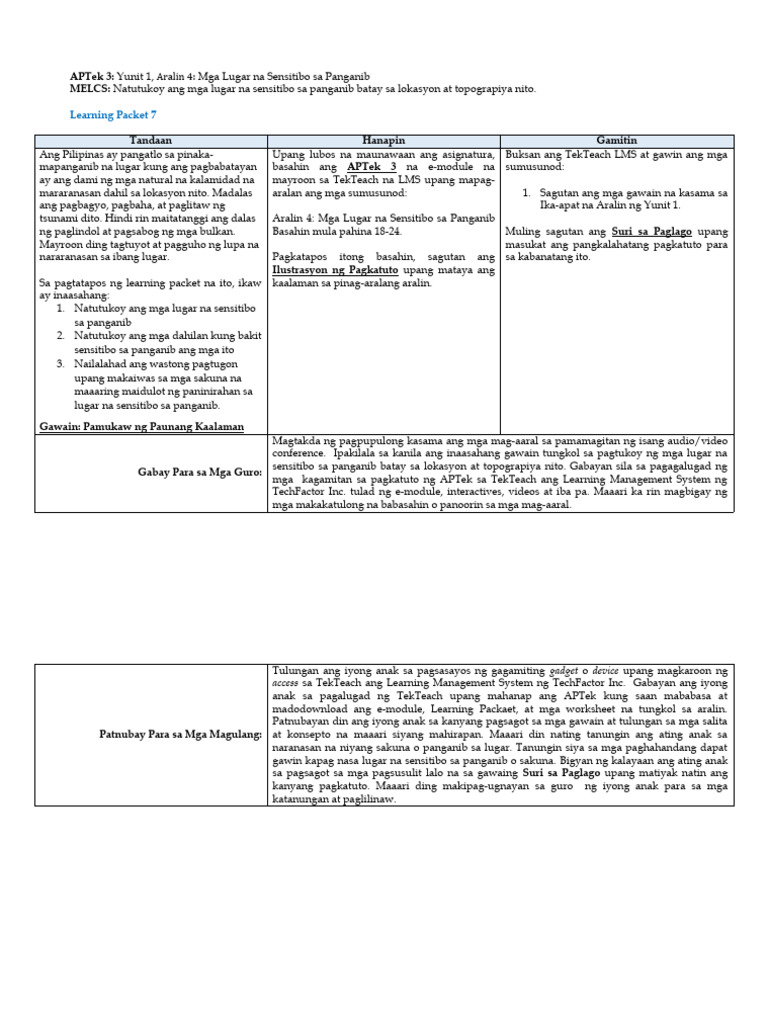 LP 7 - Unit 1 Revised | PDF