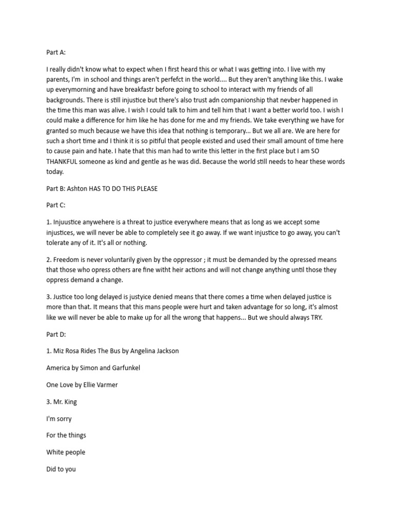 Martin Luther King Thing | PDF
