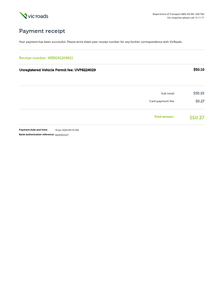 Payment Receipt | PDF