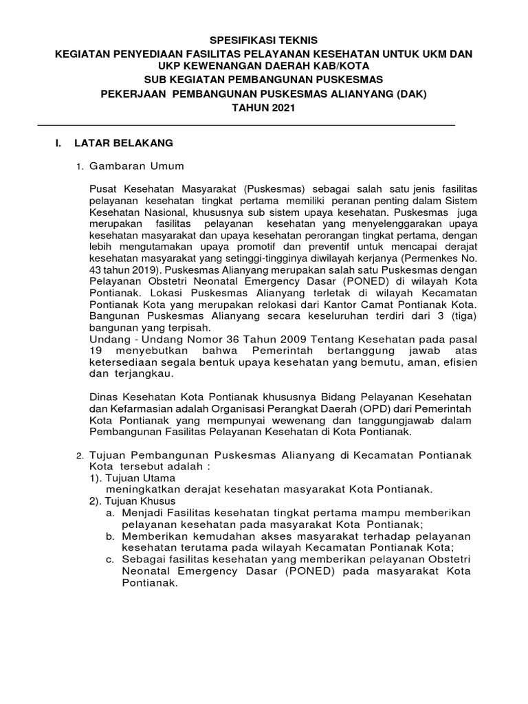 Spesifikasi Teknis | PDF | Teknologi & Rekayasa