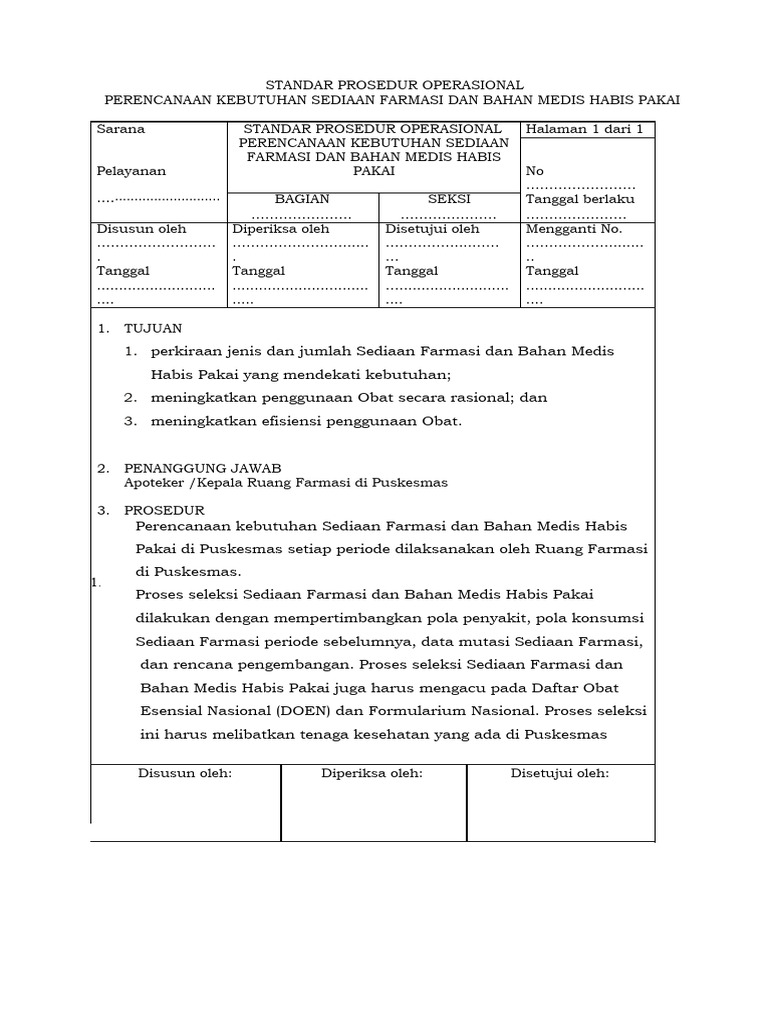Sop PKM Akreditasi 2019 | PDF