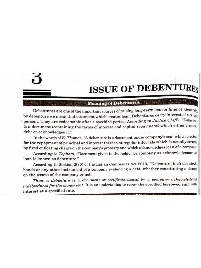 Debentures and It's Types | PDF