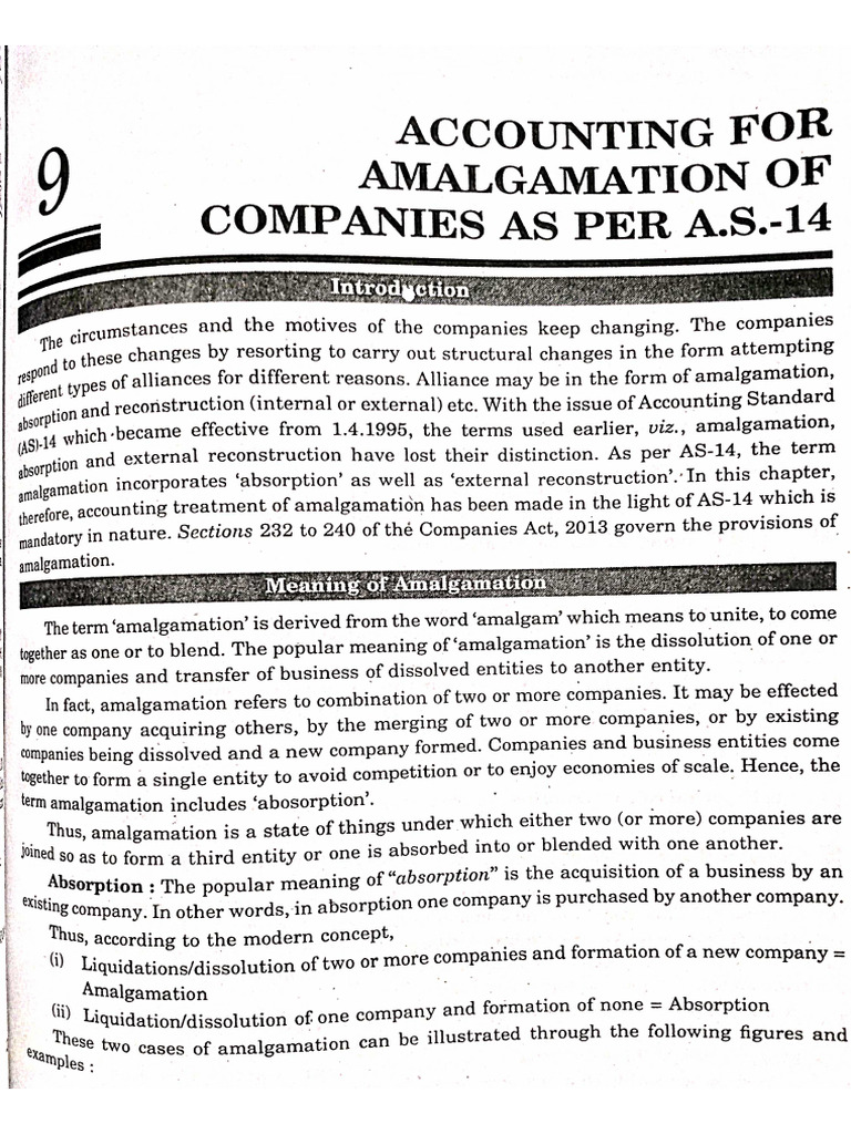 Amalgamation of Companies Theory | PDF