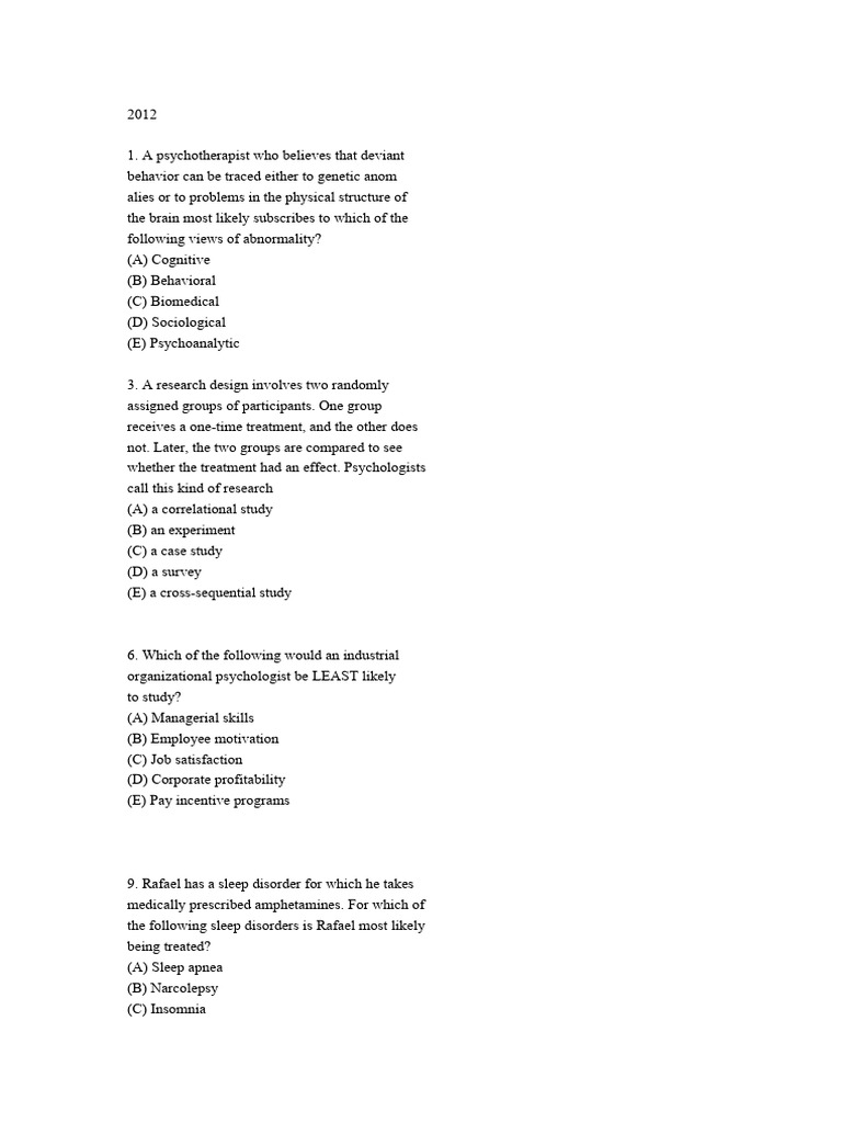 Psychology Exam Prep Guide | PDF | Reinforcement | Classical Conditioning