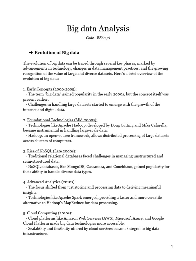 Big Data Analysis Part1 Download Free Pdf Big Data Analytics