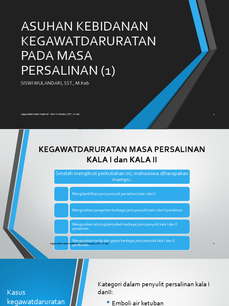 Kegawatdaruratan Persalinan Maternal | PDF