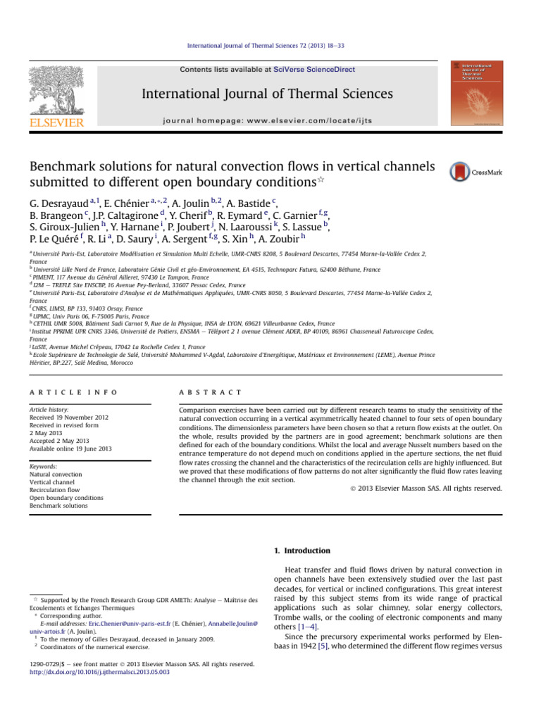 Benchmark solutions for natural convection flows in vertical channels ...