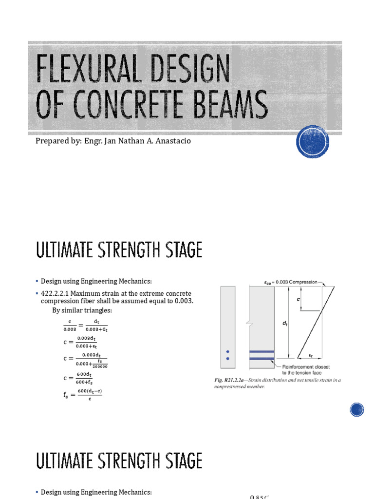 CE135 - 3. Flexural Design of Concrete Beams | Download Free PDF ...