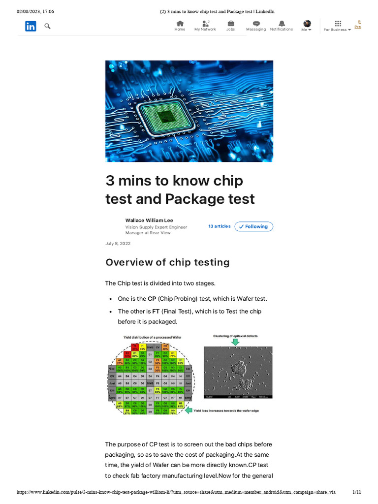 3 Mins To Know ChipTest PkgTest | PDF | Integrated Circuit ...
