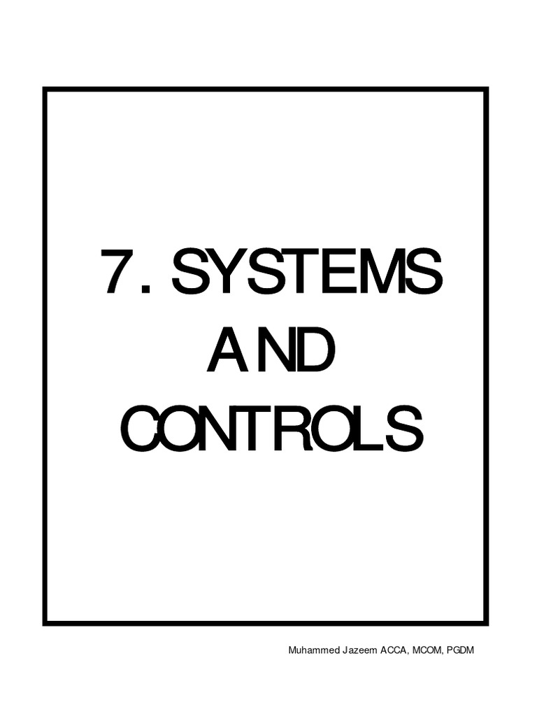 Internal Control System | PDF | Internal Control | Audit