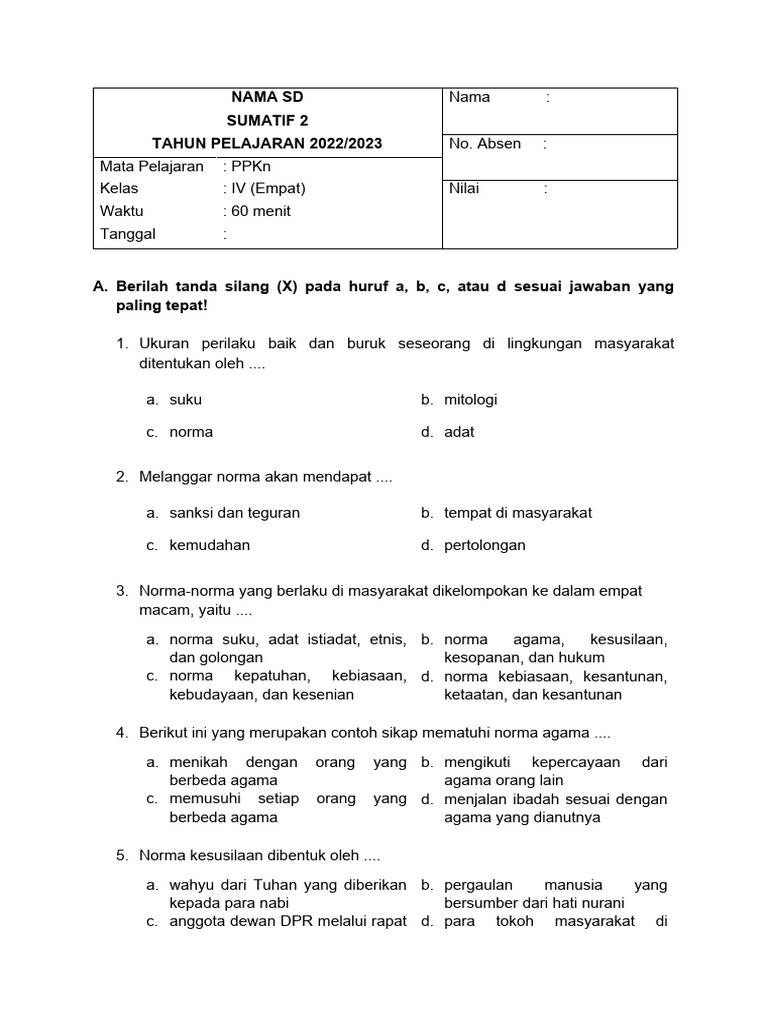Bab 2 Soal Norma | PDF