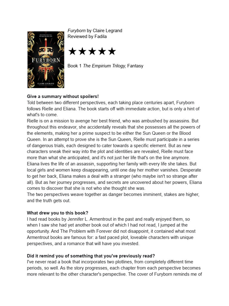 Furyborn: A Dual Perspective Fantasy | PDF | Mystery, Thriller & Crime ...