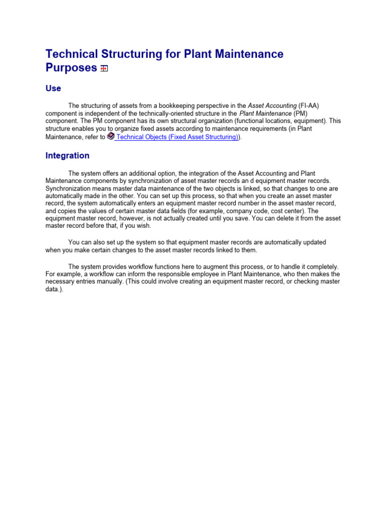 Technical Structuring for Plant Maintenance Purposes | PDF ... Technical Structuring for Plant Maintenance Purposes | PDF ...