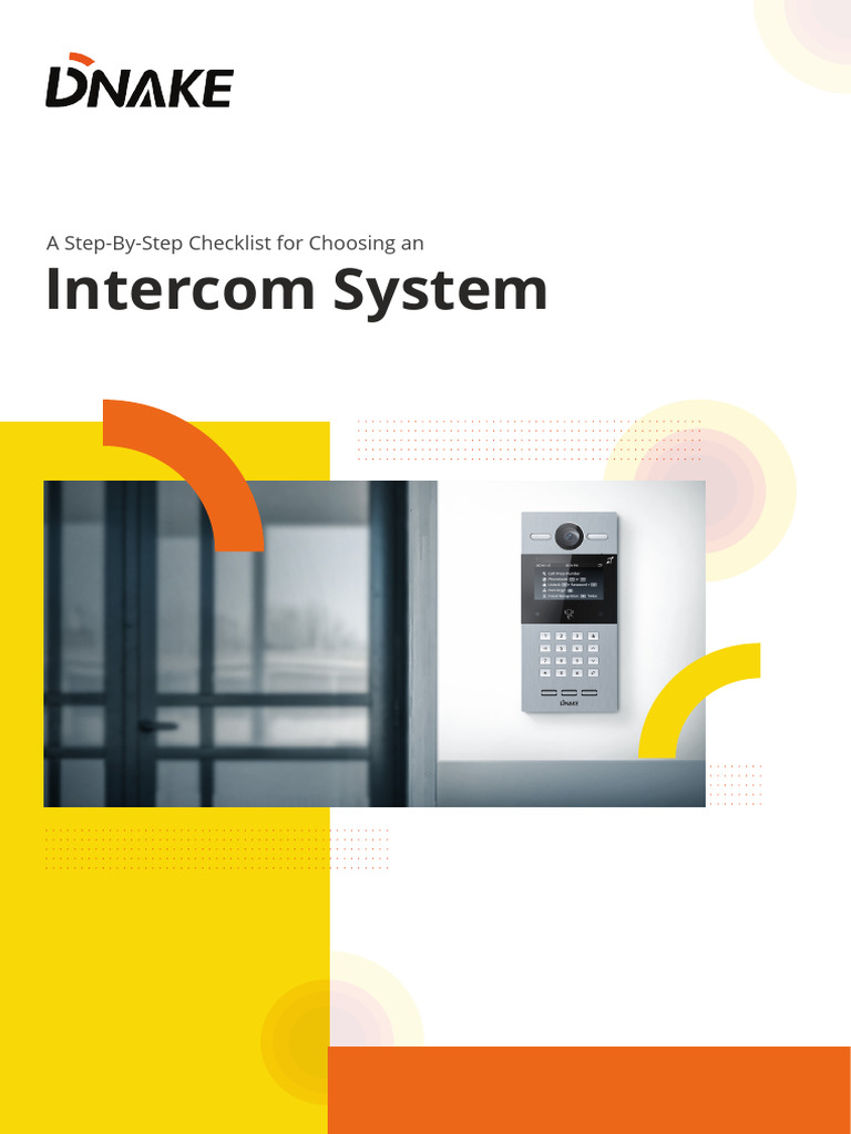 Dnake - Checklist For Choosing An Intercom System | PDF | Internet Of ...