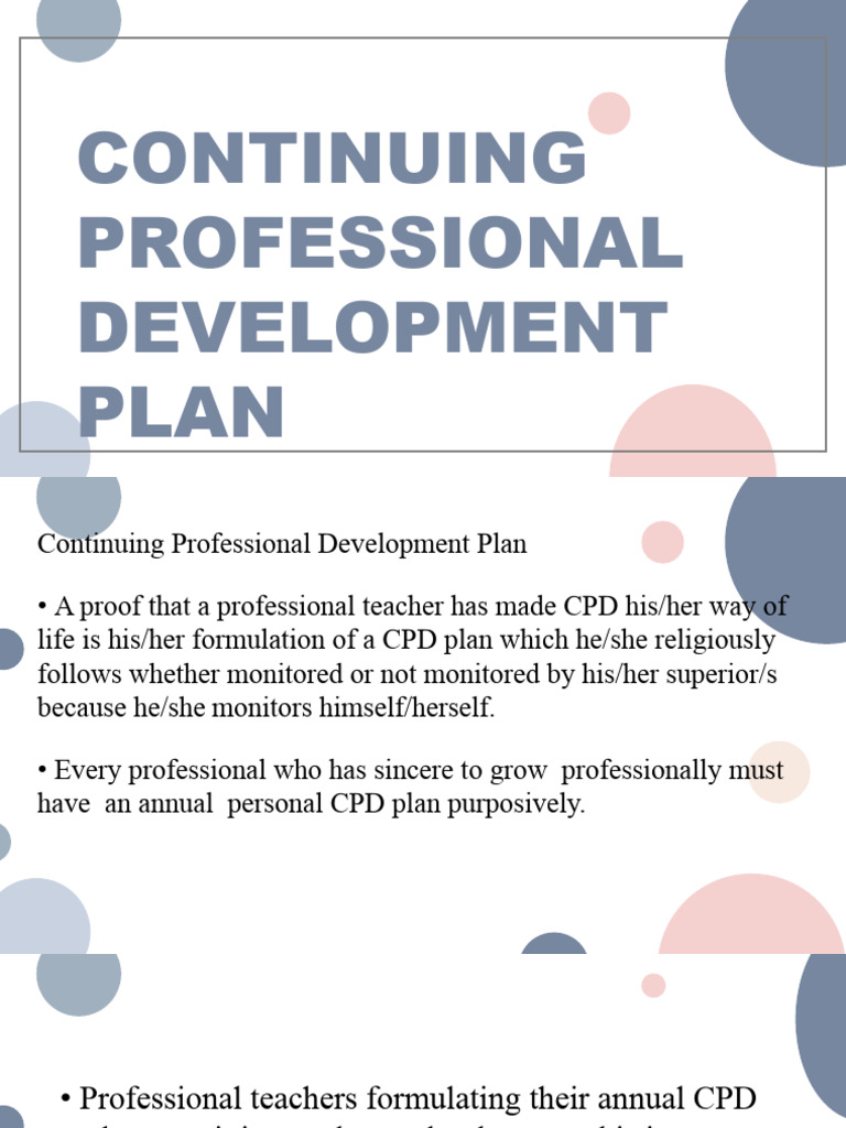 CPD PLAN Rhein Lloyd E. Rasoanbe | PDF | Human Communication | Behavior Modification