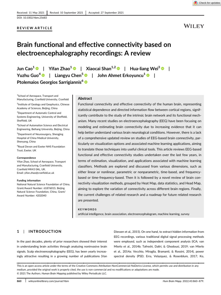 Human Brain Mapping - 2021 - Cao - Brain Functional and Effective Connectivity Based On ...