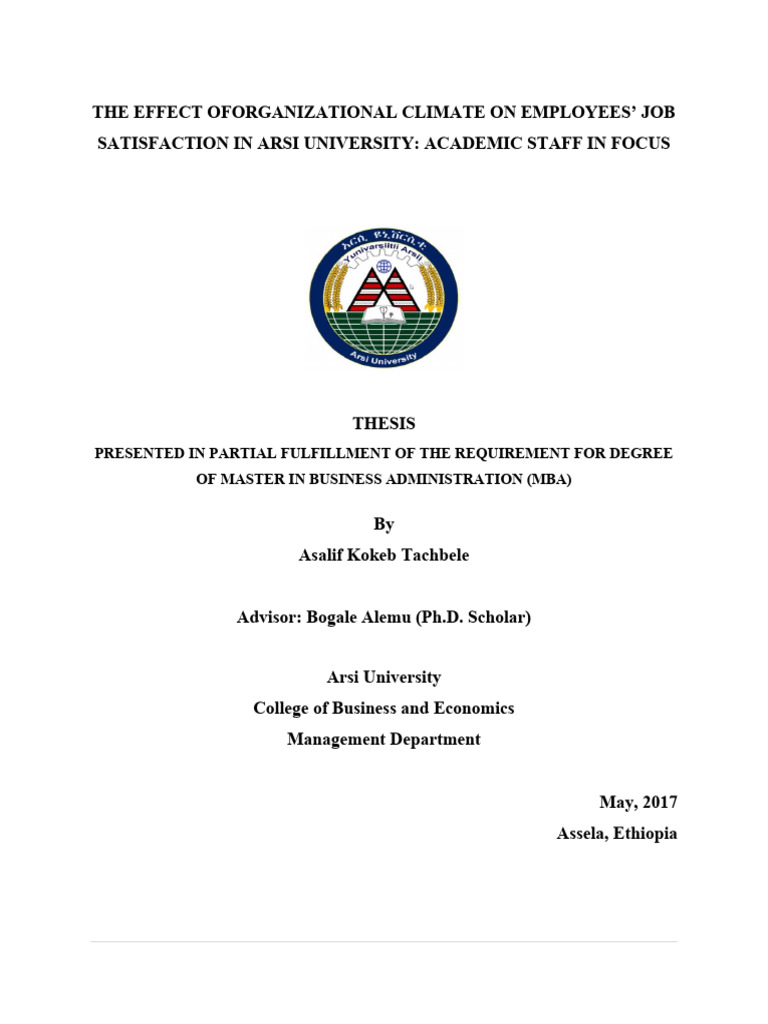 Sample Thesis Ed | PDF | Job Satisfaction | Employment