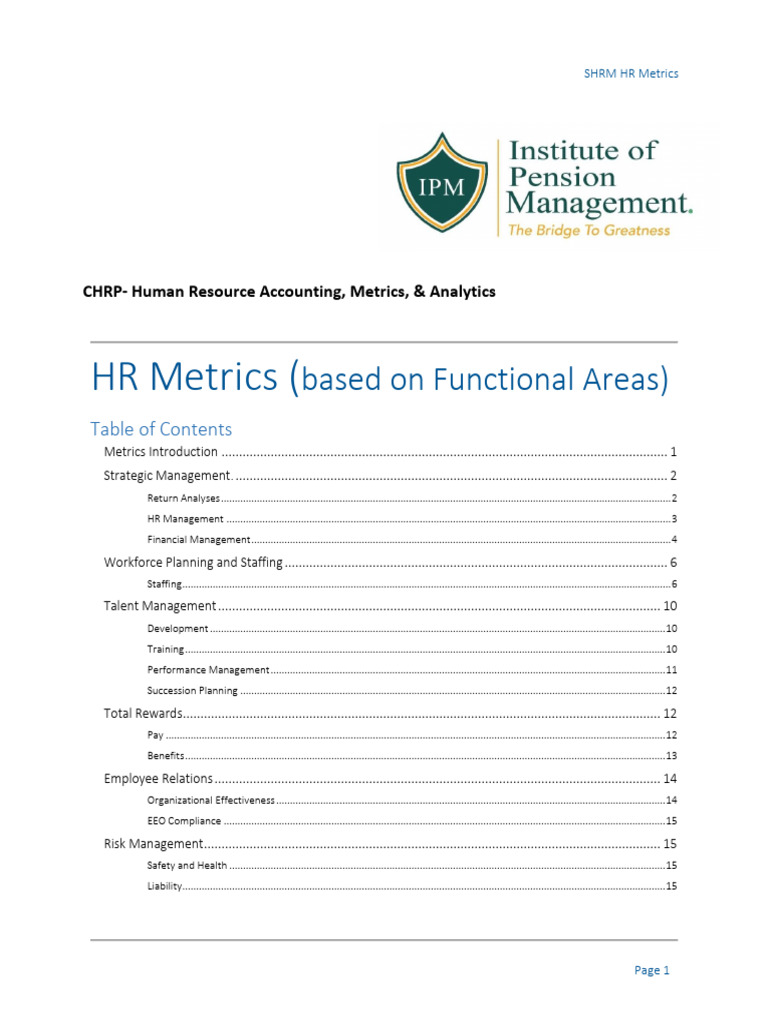 HR Metrics & Analytics Guide | PDF | Analytics | Performance Indicator