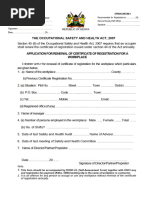 DOSH 21A Revised 2018 Workplace Registration Form | PDF | Occupational ...